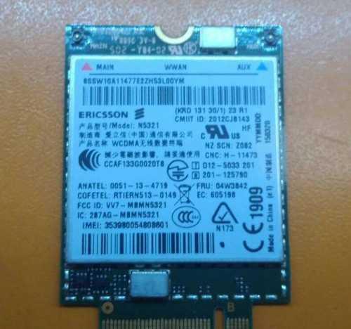 4G модем Ericsson N5321 Lenovo X250