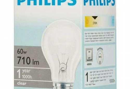 Лампа накаливания Philips 60w 710lm цоколь e27