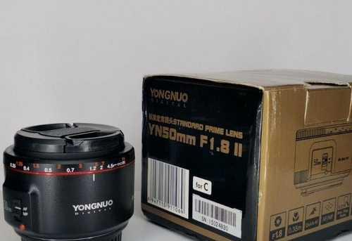 Объектив yongnuo 50mm f1 8 для Canon