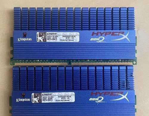 Kingston HyperX DDR2 dimm 2 Гб PC2-8500 2 шт