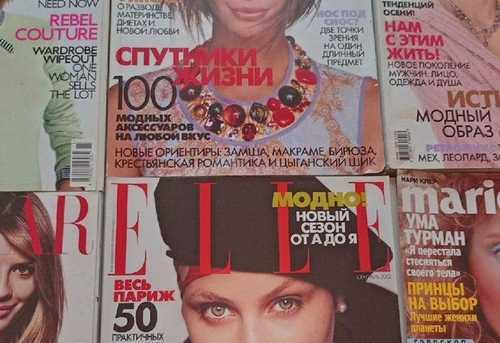 Журналы Vogue Elle Bazar 2001 - 4 гг