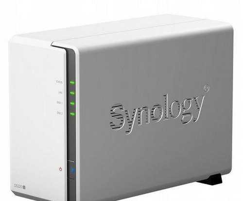 Nas synology ds220j сетевое хранилище на 2 диска