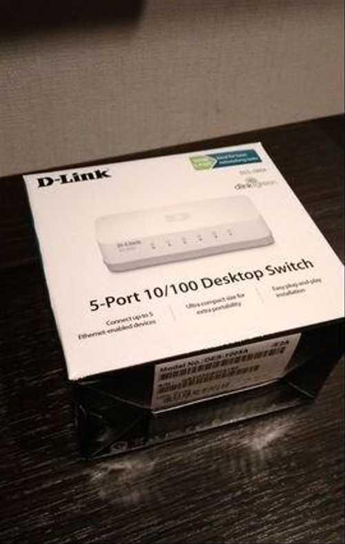 Коммутатор D-Link 5 port 10/100 desktop switch