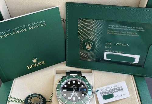 Часы rolex submariner date green