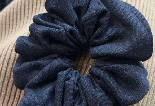 Резинка для волос из черной джинсовой ткани