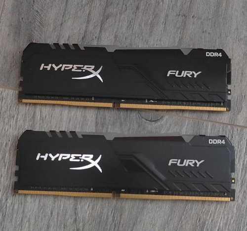 Kingston HyperX fury Black RGB 16x2 32Gb 3600mhz