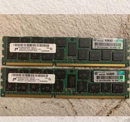 Micron 32Gb ddr3 ecc reg (16Gb x 2шт)