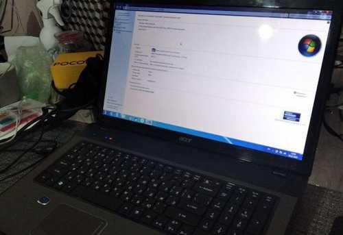 Большой ноутбук Acer Aspire 7551G 4Гб