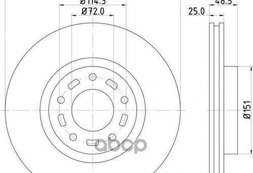Диск тормозной перед ND5002K nisshinbo