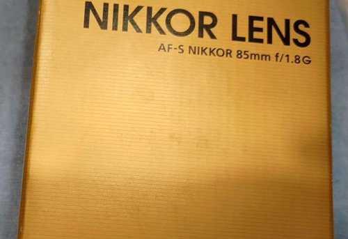 Объектив Nikon AF-S nikkor 85mm f/1.8 G IF FX