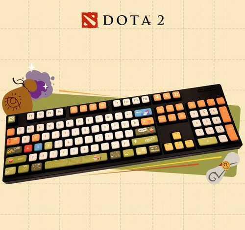 Наборе кейкапов Dota 2 Bounty Hunter Theme Keycap
