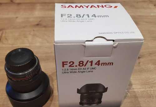 Объектив Samyang 14mm f/2.8 ED AS IF UMC (Nikon)