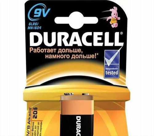 Батарейки Duracell 6LR61-1BL Basic 9V 1шт #75382