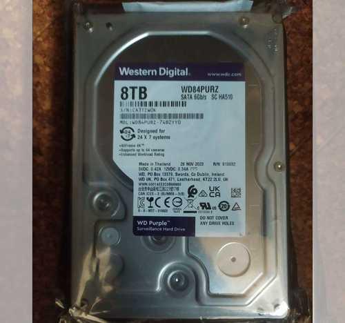 Жесткий диск WD Purple WD84purz 8тб