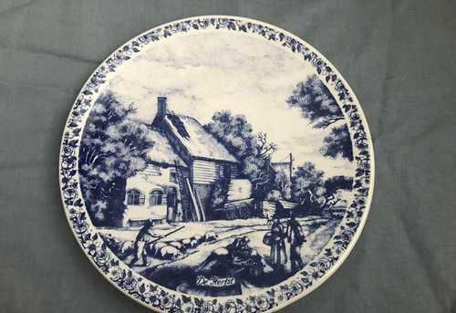Декоративная тарелка Delft Blauw Голландия