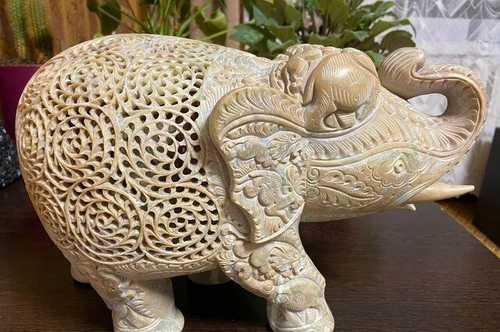 Слон каменный Индия ручная работа