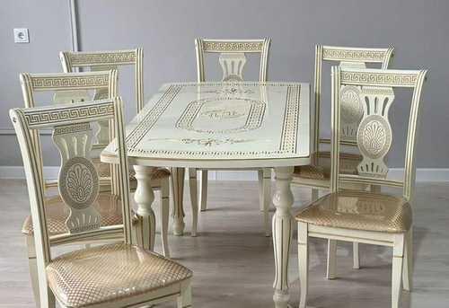 Стол «Версачи» / кухонный стол и стулья / стол