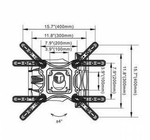 Кронштейн Поворотно Наклонный NB P4 SP400