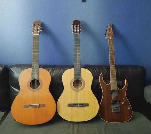 Гитара Yamaha C-40, Hohner HC 06, Ibanez RG721RW
