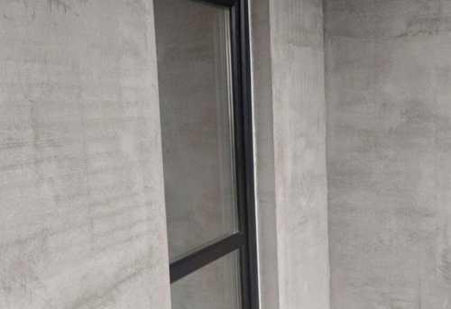 Дверь пластиковая со стеклом