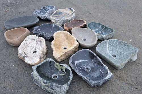 Раковина из разных видов камня от производителя