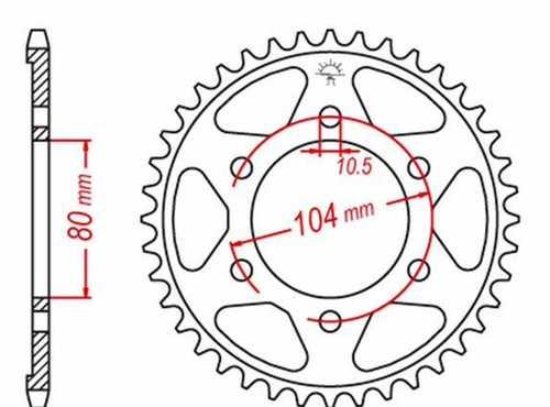 Звезда задняя JT Kawasaki ZX-10R