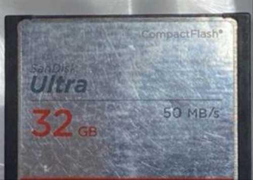 Карта памяти Compact Flash SanDisk 32Gb Ultra