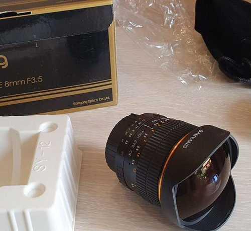 Объектив (для Nikon) Samyang 8mm f3.5 fish-eye AE