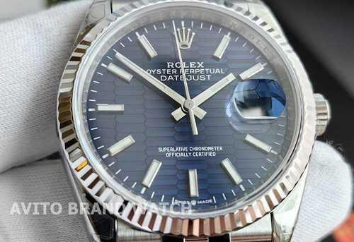Часы женские Rolex Datejust 36 mm blue dial новые