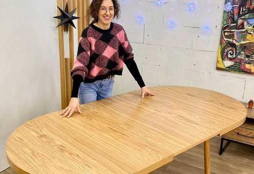 Деревянный стол "Nord" Дуб Натур 140+60 см
