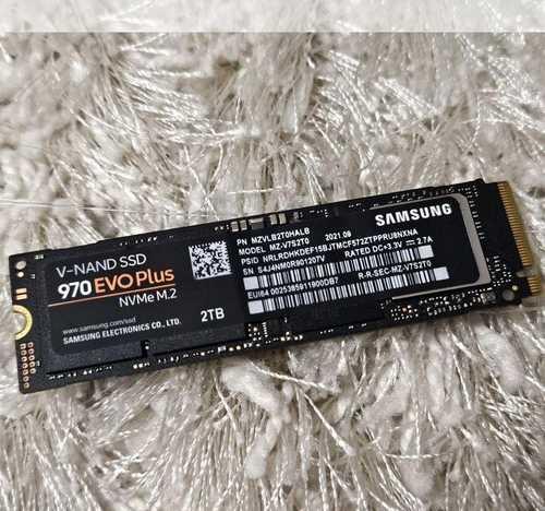 SSD M.2 Samsung 970 EVO Plus 2TB (Здоровье 100%)