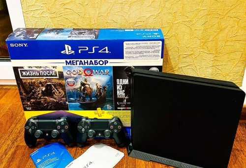 Sony PS4 Slim1TB+50/550 игр+2геймпада