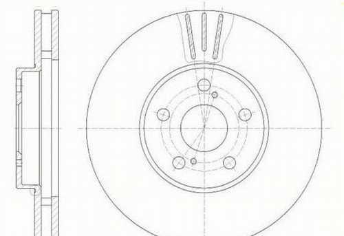 Диск тормозной передний Toyota Avensis ST220 3S-FE