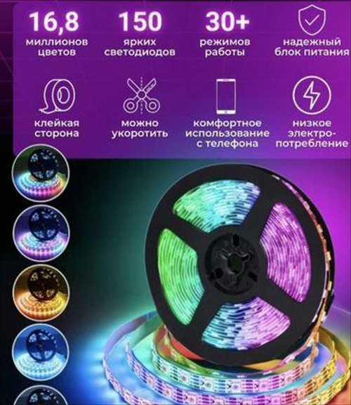 Светодиодная лента rgb 10 метров