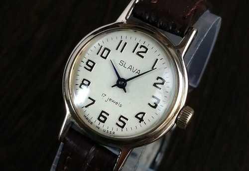Винтажные ретро наручные женские часы СССР Слава