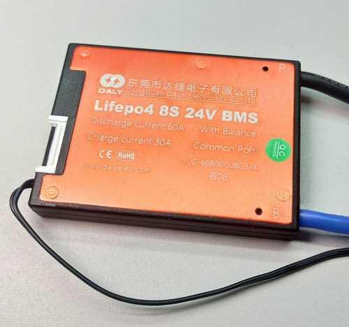 Плата LiFePo4 BMS daly 8s24v 60A с термодатчиком и