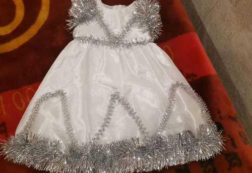 Платье для девочки на 2-3 года (костюм снежинки)