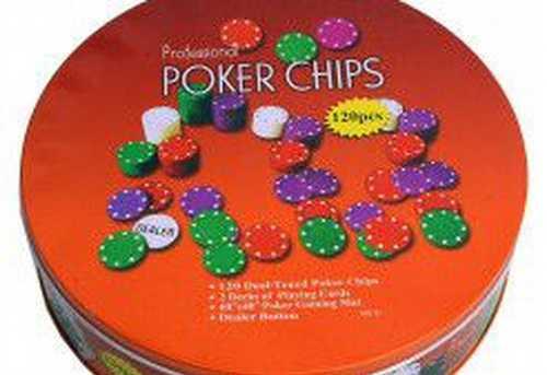Набор для покера 120 фишек + карты