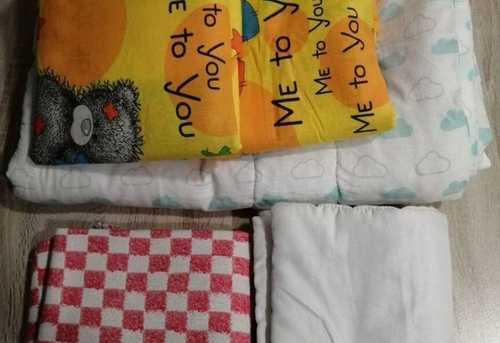 Детское одеяло, подушка в кроватку, постельное