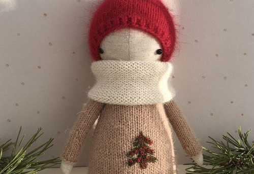 Рождественский новогодний гном текстильная кукла