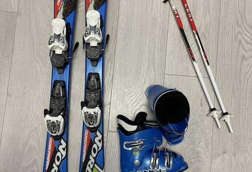Горные лыжи детские комплект nordica dobermann 90