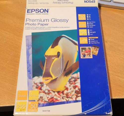 Фотобумага epson premium glossy 10x15 50 листов