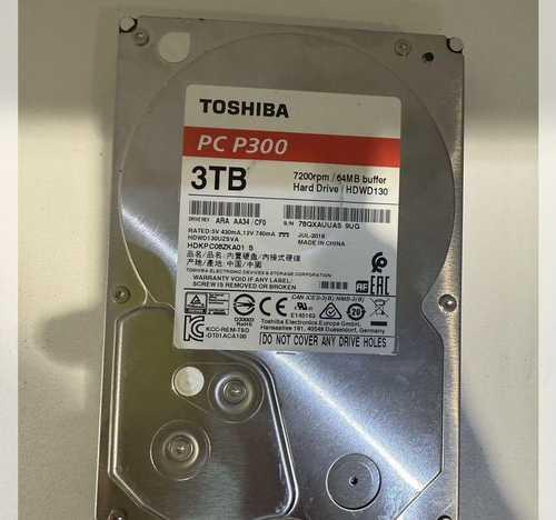 Toshiba жесткий диск 3 TB
