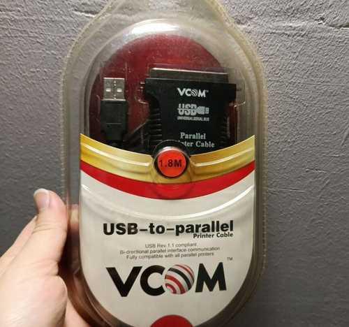 Vcom USB 2.0 A (M) to Parallel Printer (M) 1.8m