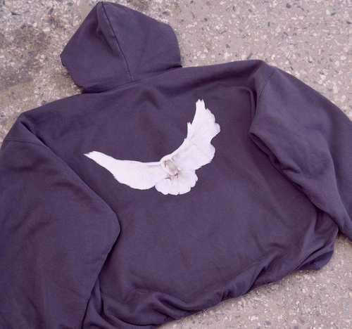 Yeezy Gap Balenciaga Dove Hoodie (Dark Grey1)