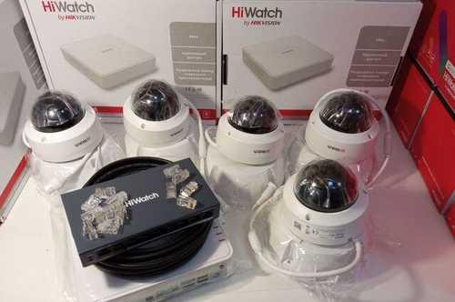 HiWatch комплект видеонаблюения на 5 камер 4Мп