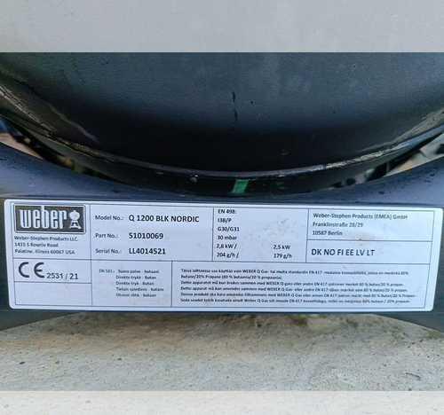 Weber q1200 gas grill