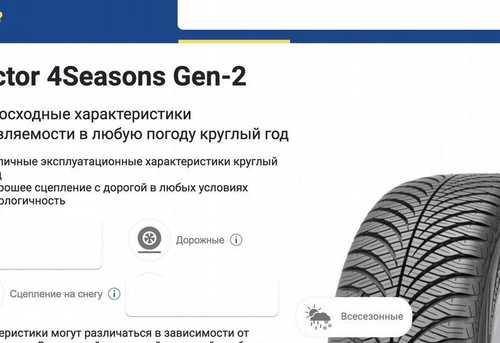 Goodyear Vector 4Seasons Gen-2 215/60 R17 96H