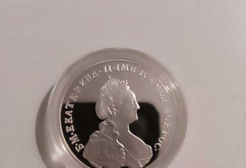 Монета Екатерина 2 Б.М серебро