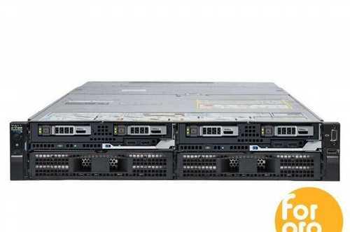 Сервер dell FX2S 2xFC630 4xE5-2630v3 128GB, H730